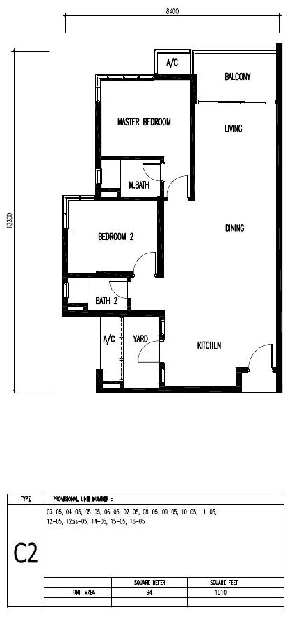 Mặt bằng dự án căn hộ Amber Court
